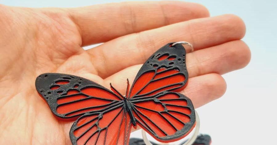 Butterfly keychain by Selek.3D | Download free STL model | Printables.com