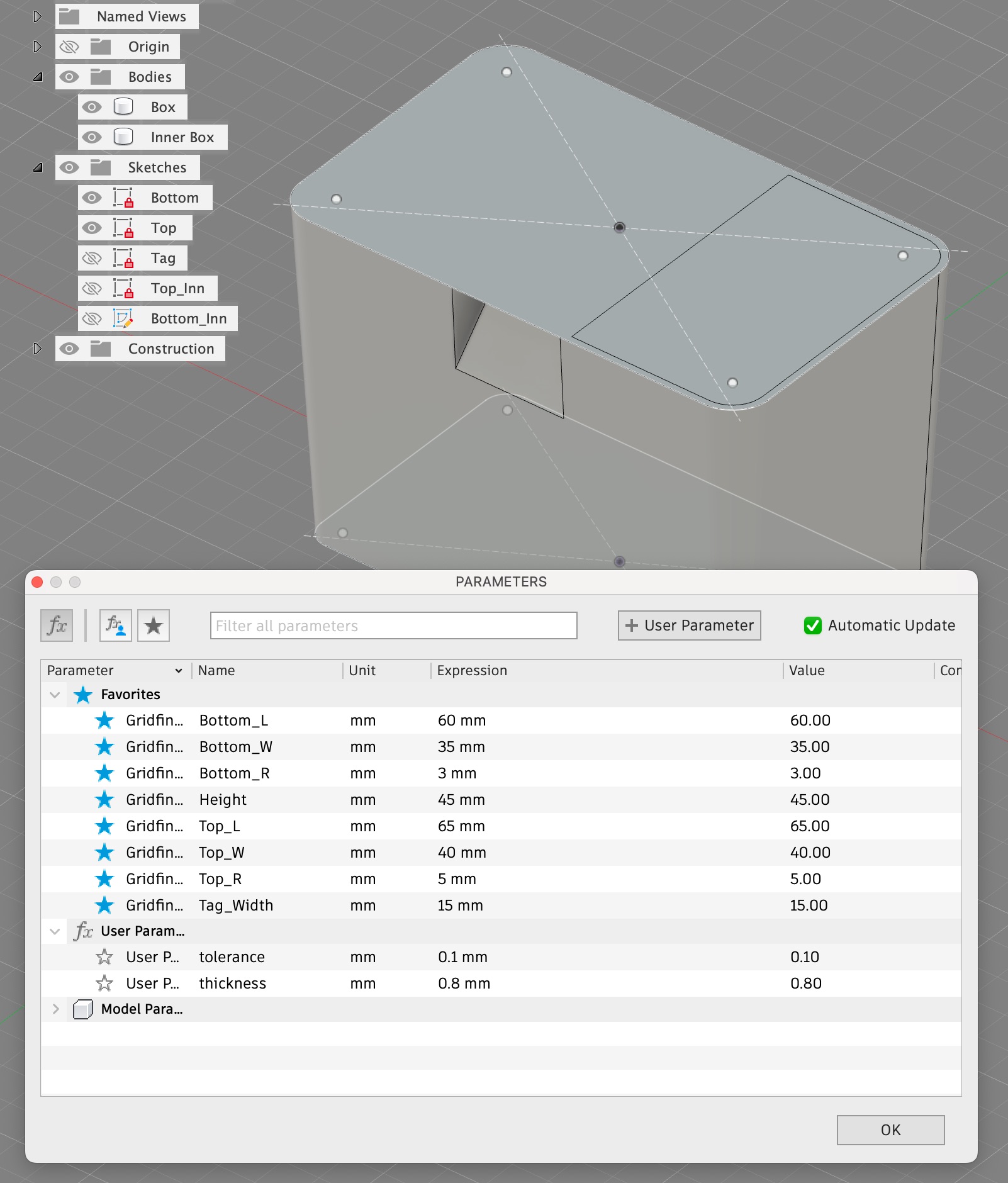 Gridfinity bin with label (parametric) by Dylan | Download free STL model | Printables.com