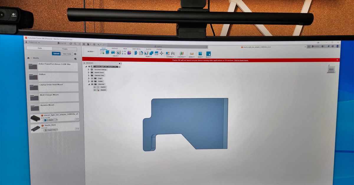 Xiaomi light bar adapter for Samsung C49RG9x by blk0ut | Download free ...