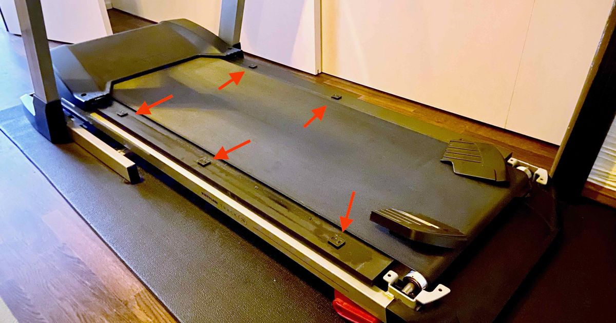 Slide-on holder for a treadmill landing trim cover by dr_zygfryd ...