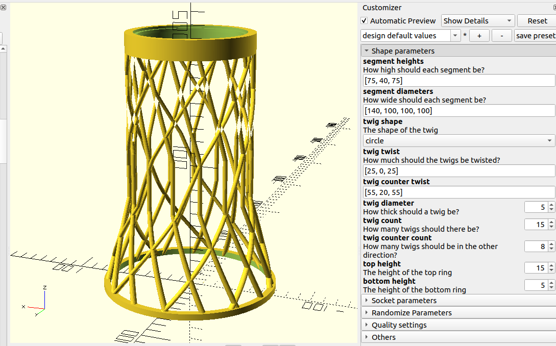 Customizable Solar LED Lamp Shade by seasick | Download free STL model ...