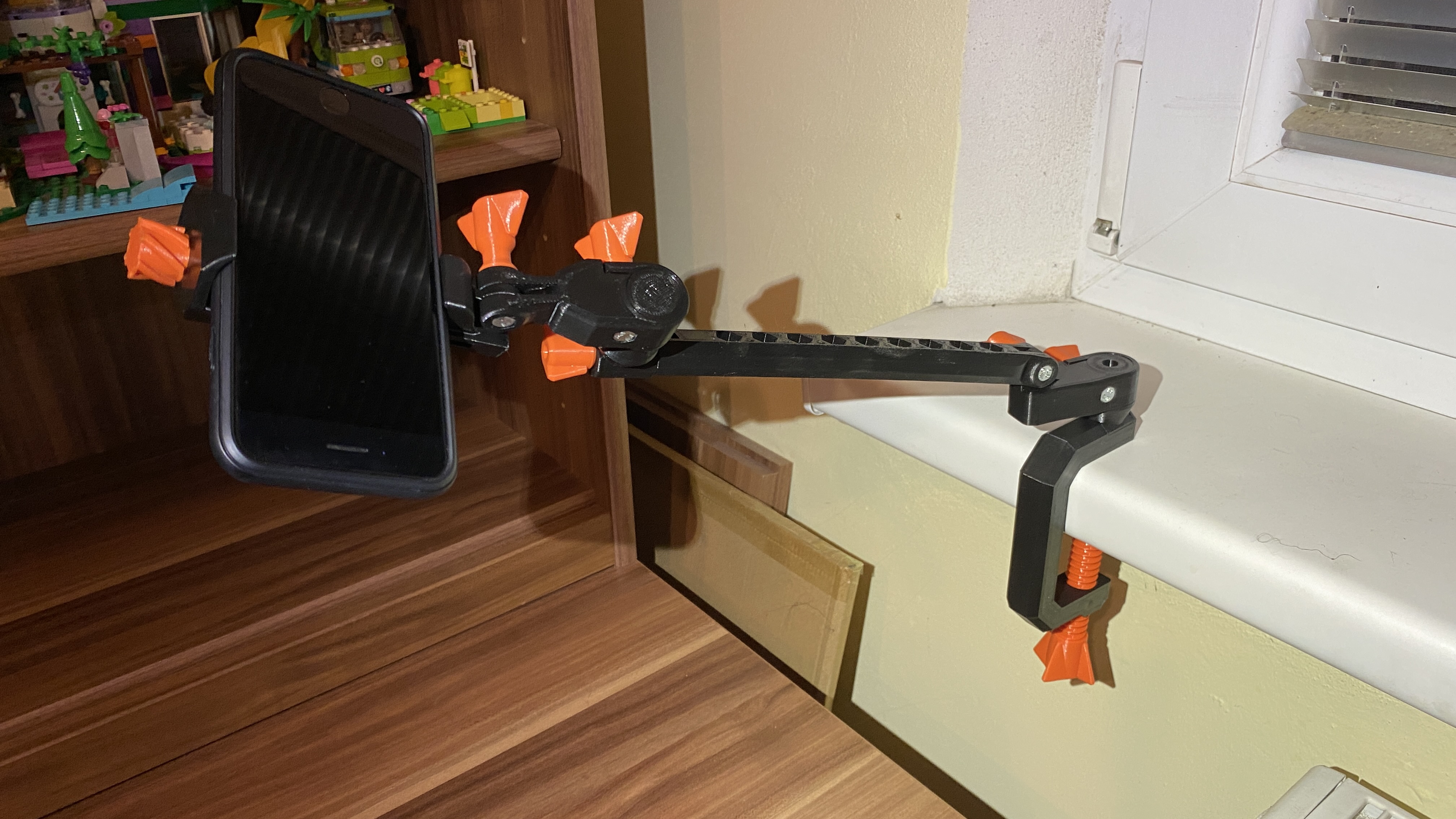 Variable mobile phone holder with clamp by Dušan | Download free STL ...