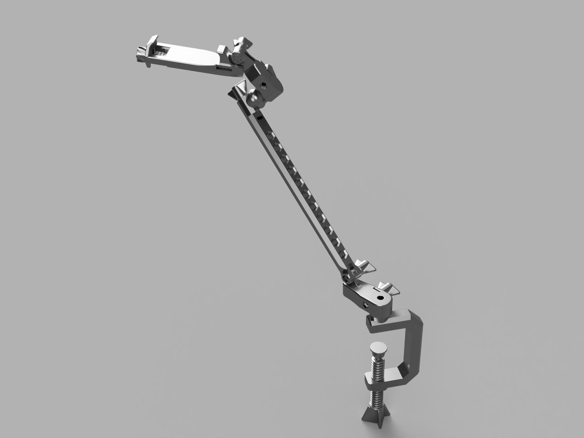 Variable mobile phone holder with clamp by Dušan | Download free STL ...