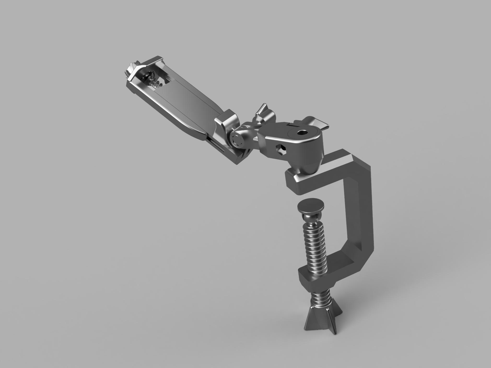 Variable mobile phone holder with clamp by Dušan | Download free STL ...