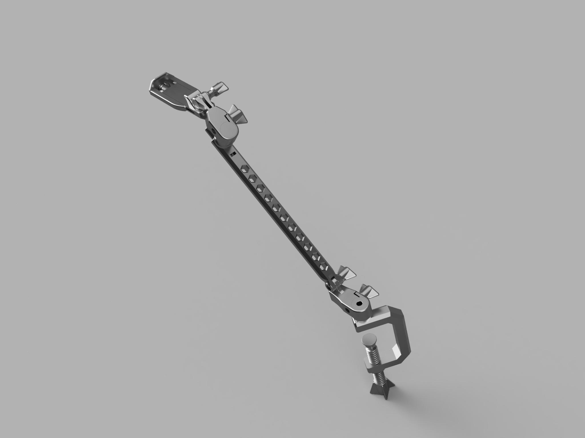 Variable mobile phone holder with clamp by Dušan | Download free STL ...