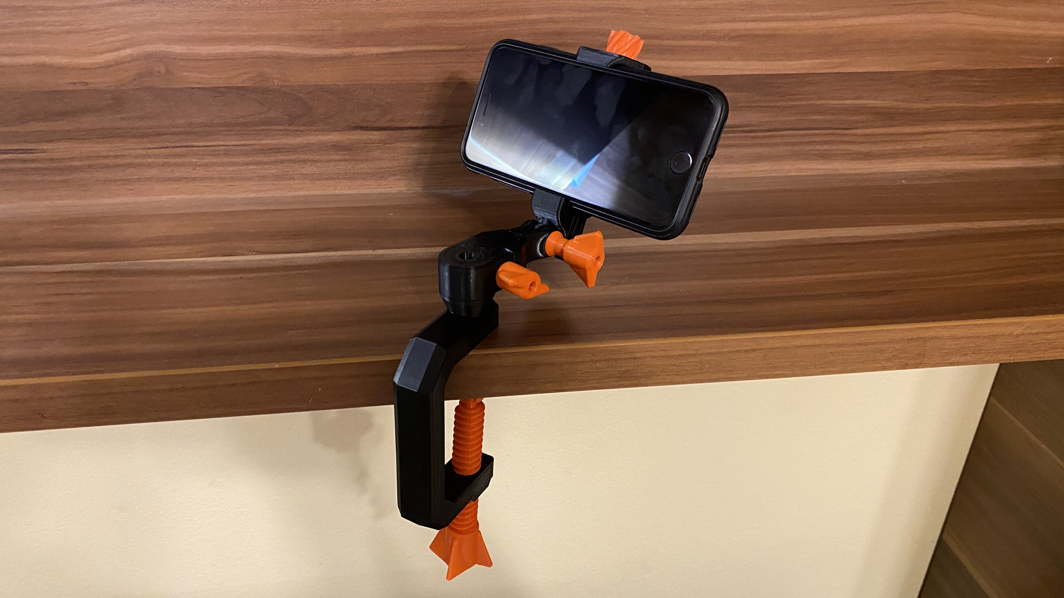Variable mobile phone holder with clamp by Dušan | Download free STL ...