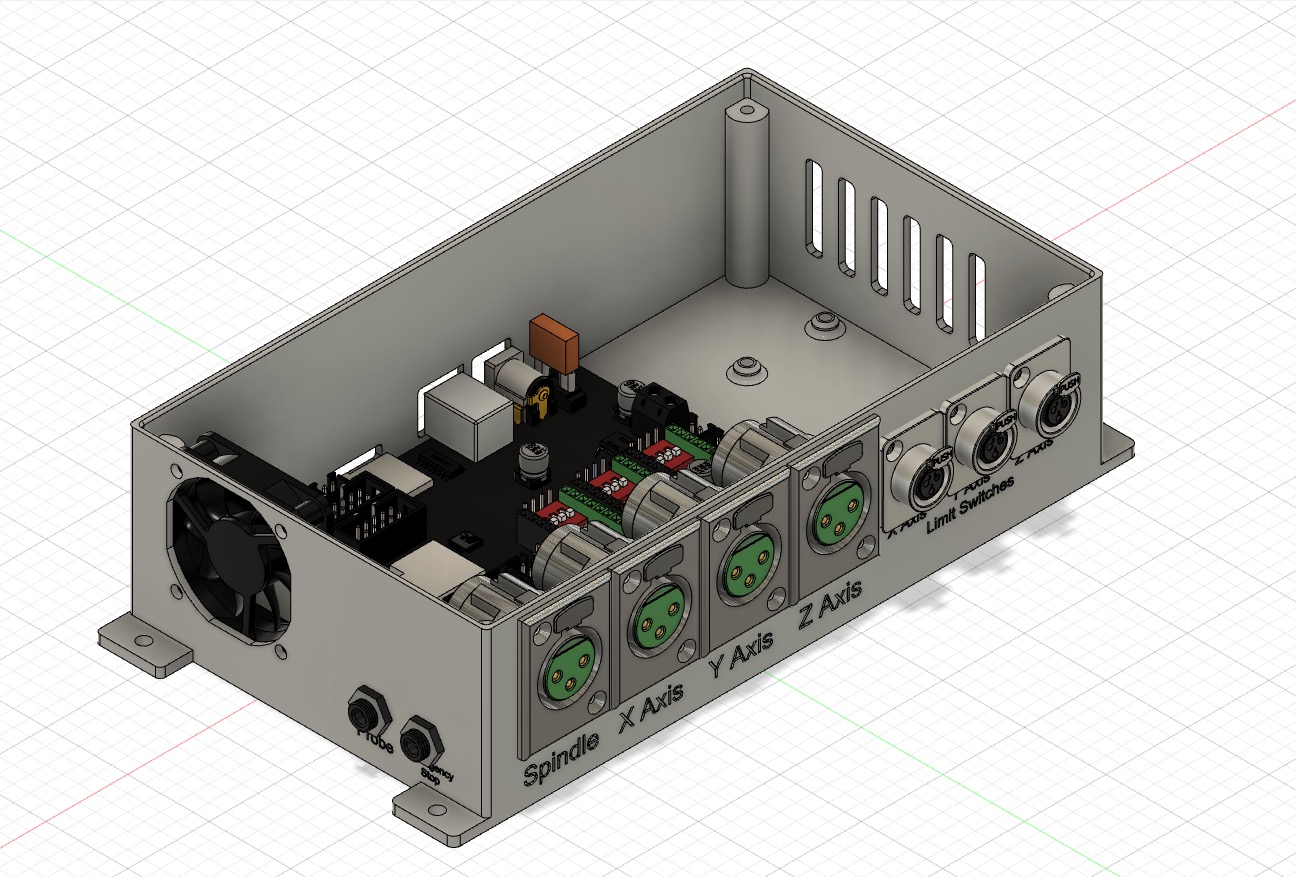 CNC Case with XLR Sockets for MKS DLC32 v2.x + GRBL_SPD for Makita ...