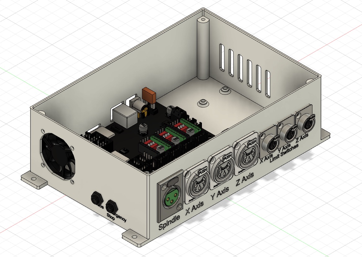 CNC Case with XLR Sockets for MKS DLC32 v2.x + GRBL_SPD for Makita ...