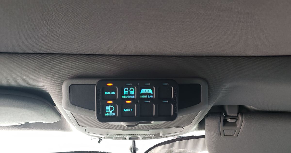 Switch-Pros SP9100 F150 Overhead Console Mount and individual Mesh ...