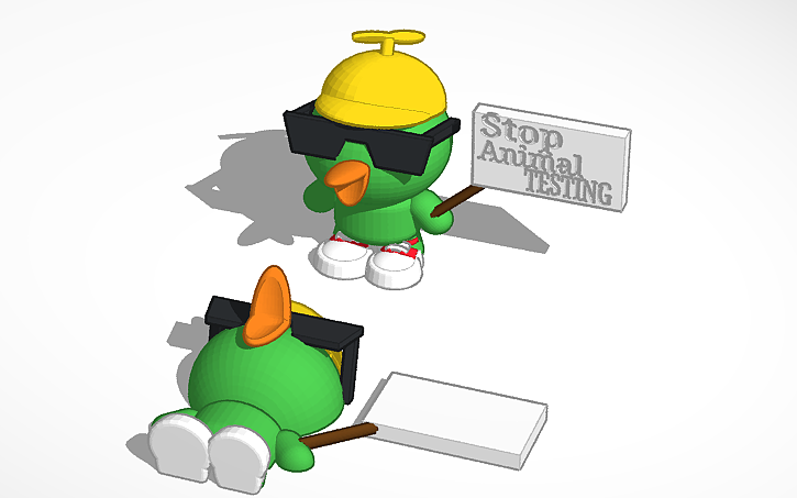 animal testing protest by printer artist | Download free STL model ...