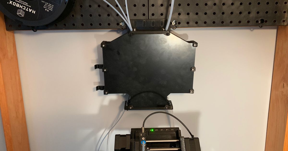 Prusa MMU2s Pegboard Buffer Mount by UechiMike | Download free STL ...