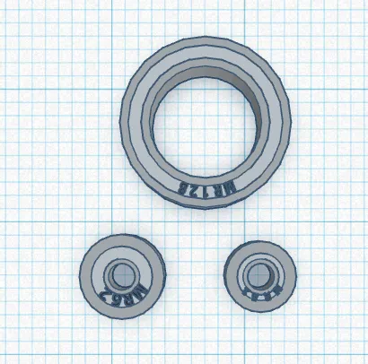 MR128, MR62 and MR52 bearings. by PolyForge | Download free STL model ...