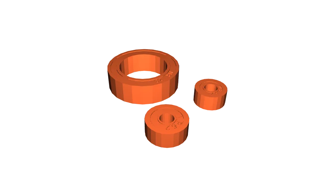 MR128, MR62 and MR52 bearings. by PolyForge | Download free STL model ...