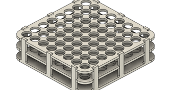 Tube rack, Parametric by Médecins Sans Frontières | Download free STL ...