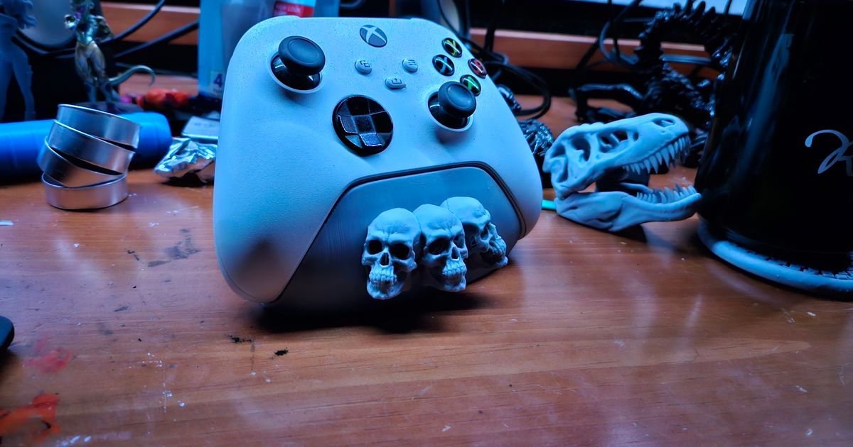 3 skulls xbox controller stand. por Donald Delatorre | Descargar modelo ...
