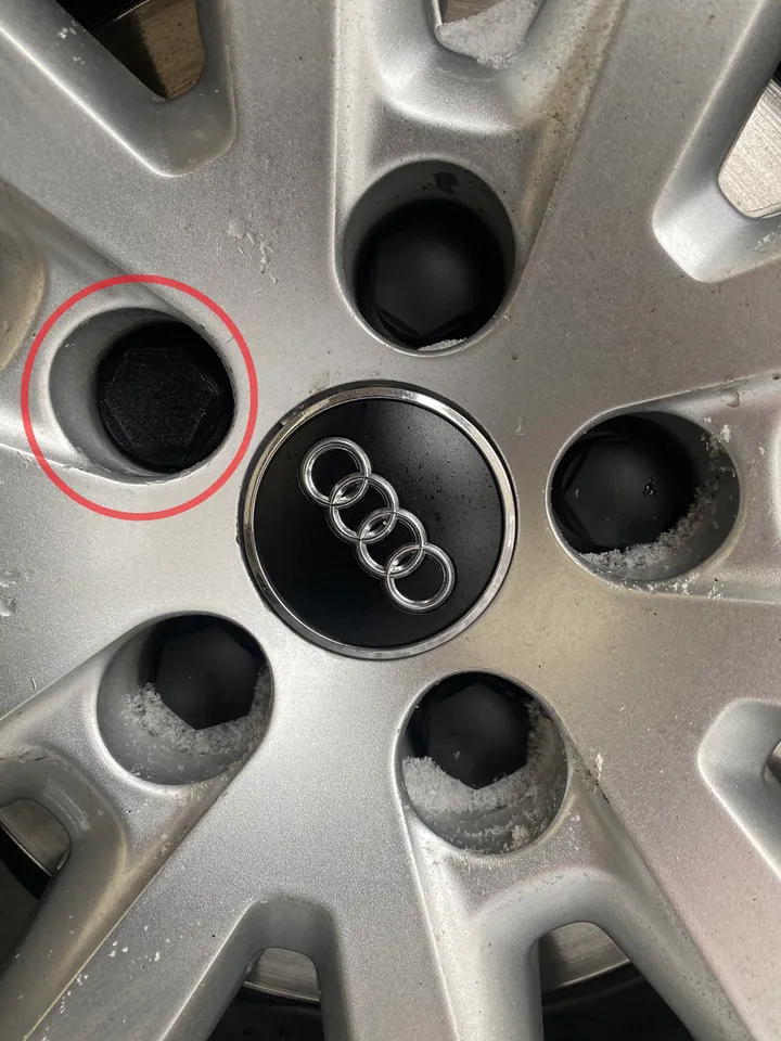 Audi wheel nut covers grey store