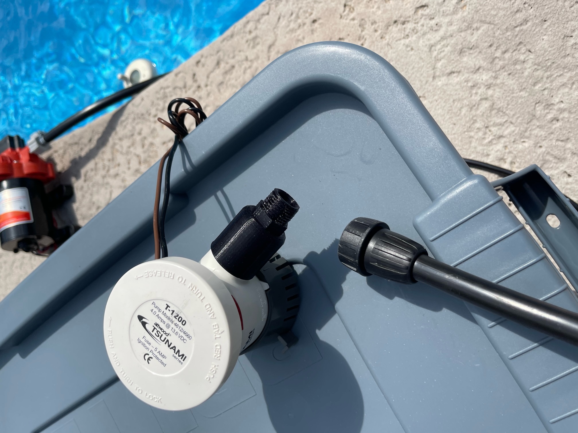 Bilge pump to 1/2 dripline NPT for DIY solar adapter by Silentum ...