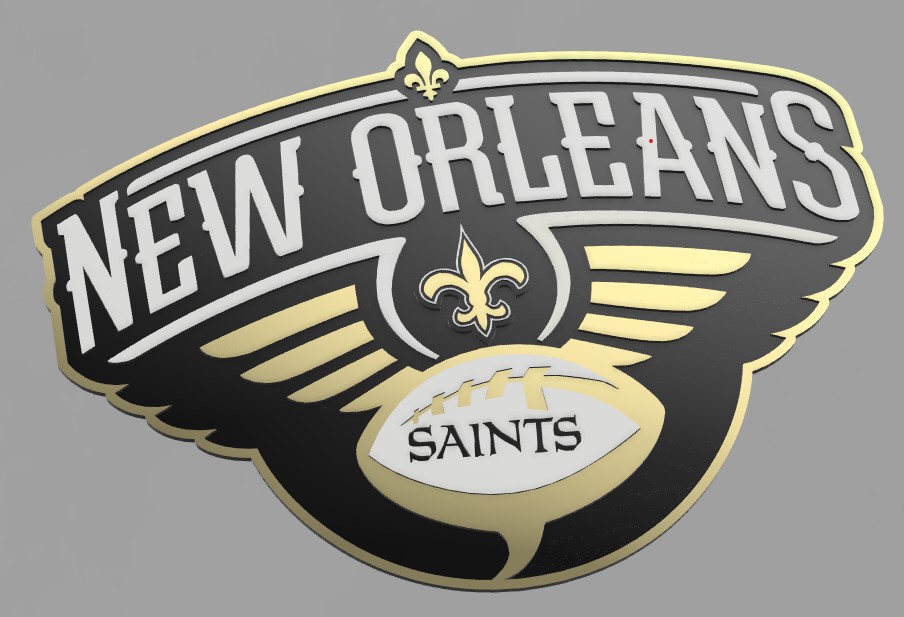 New Orleans Saints Logo by FaKe90 | Download free STL model ...