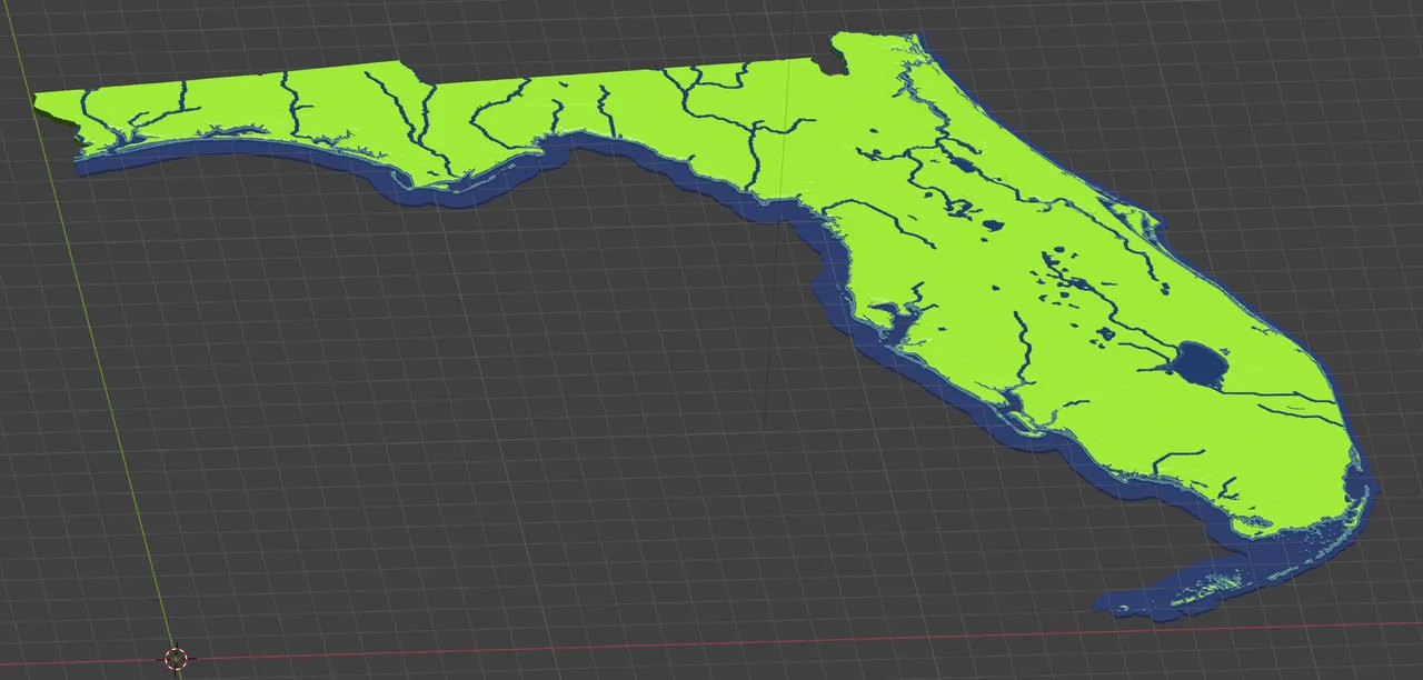 Florida Landform Map State Topographic Prints — Beatnik Prints