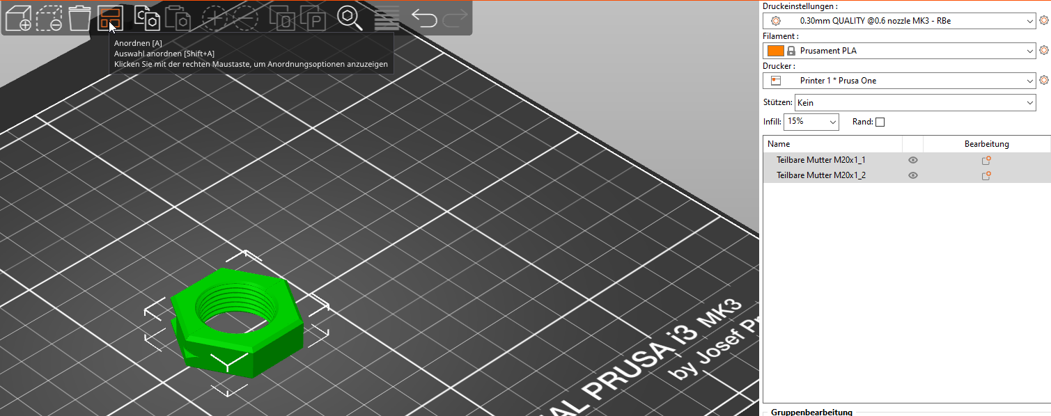 Teilbare Mutter M20x1,5 SW30 / Lock Nut divisible M20x1,5 by El_Gato ...