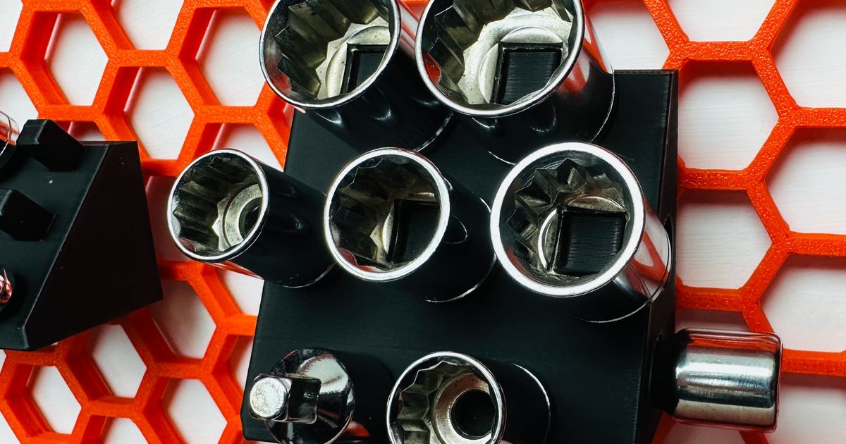 Honeycomb ratchet sockets holders - 3 sizes by depesz | Download free ...
