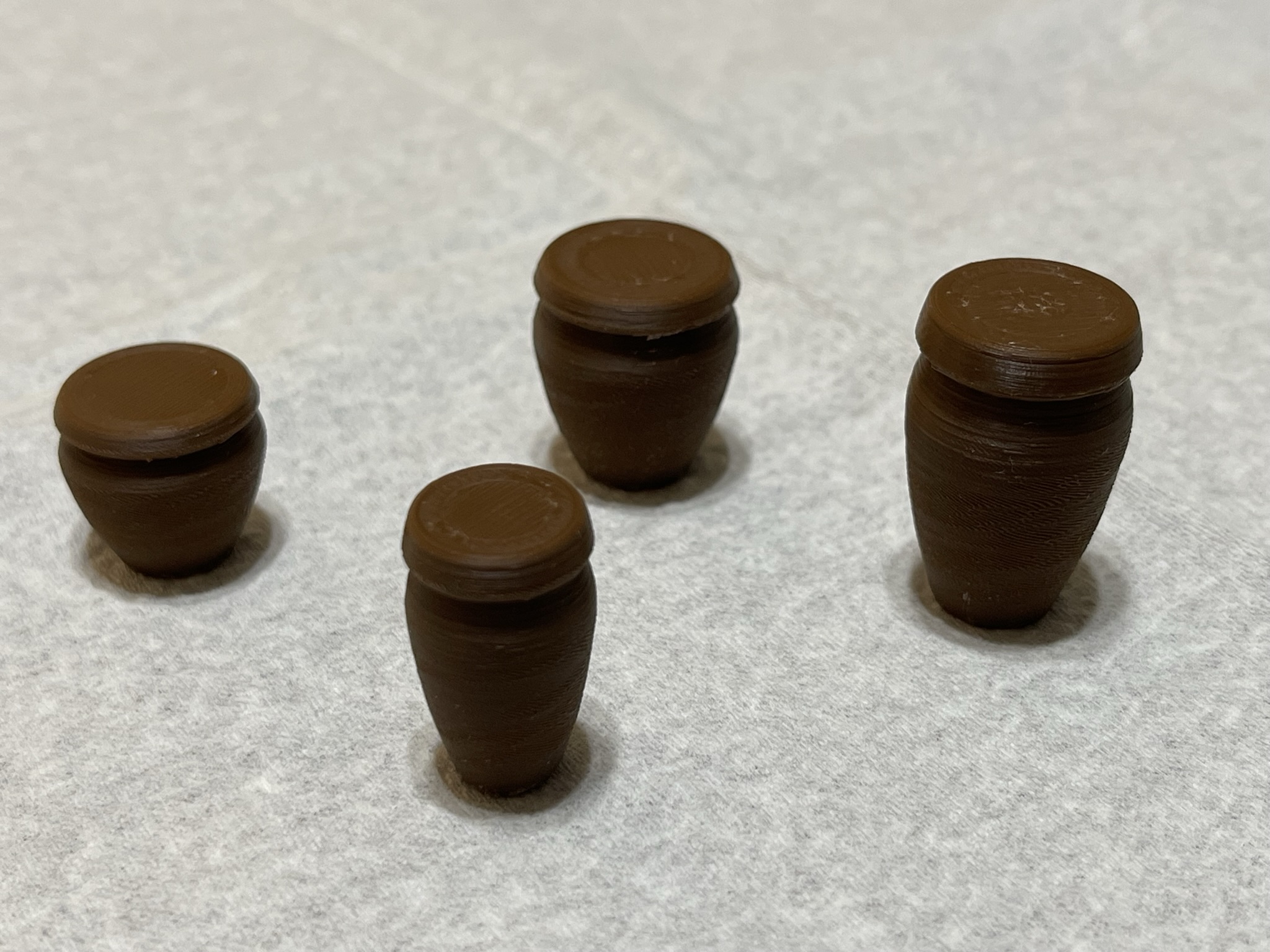 Miniature Kimchi Pots (항아리) by skywarrant | Download free STL model ...