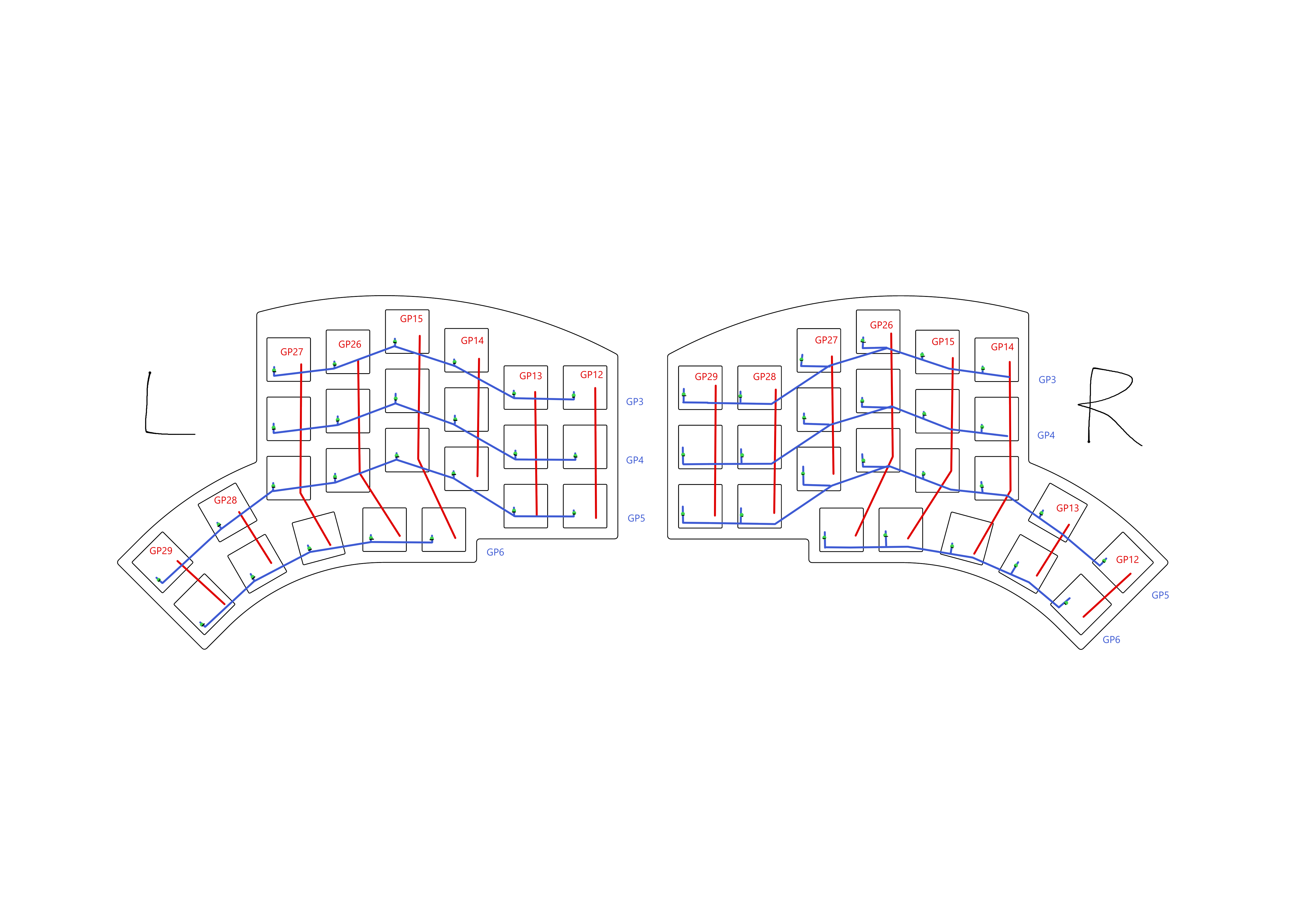 Handwired Kyria Split Keyboard by Molten | Download free STL model ...