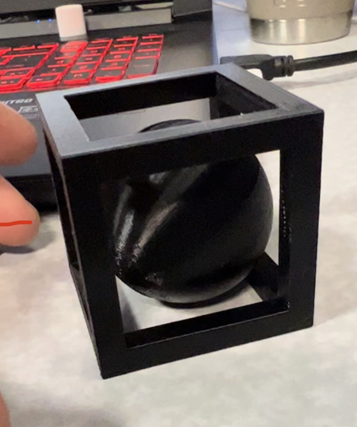 Ball in Cube (2") by Lugnut2683 | Download free STL model | Printables.com
