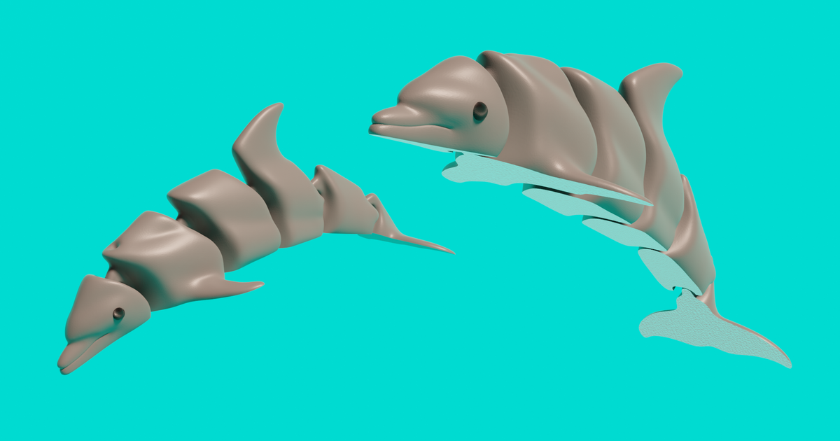 Articulated Dolphin by JD3D | Download free STL model | Printables.com