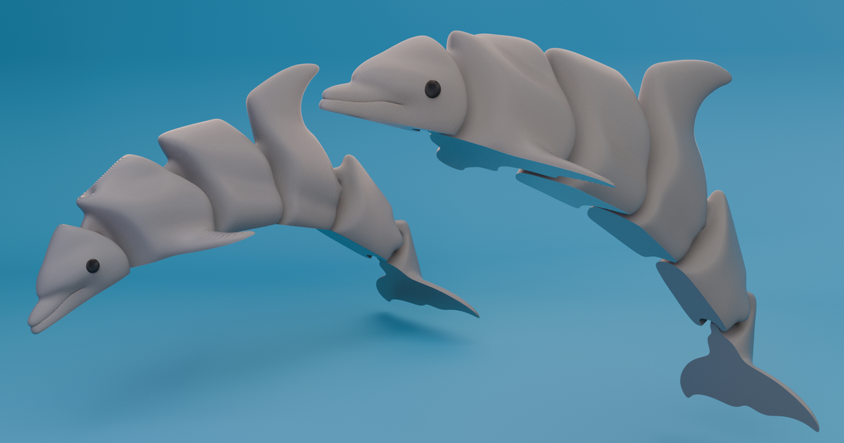 Articulated Dolphin by JD3D | Download free STL model | Printables.com