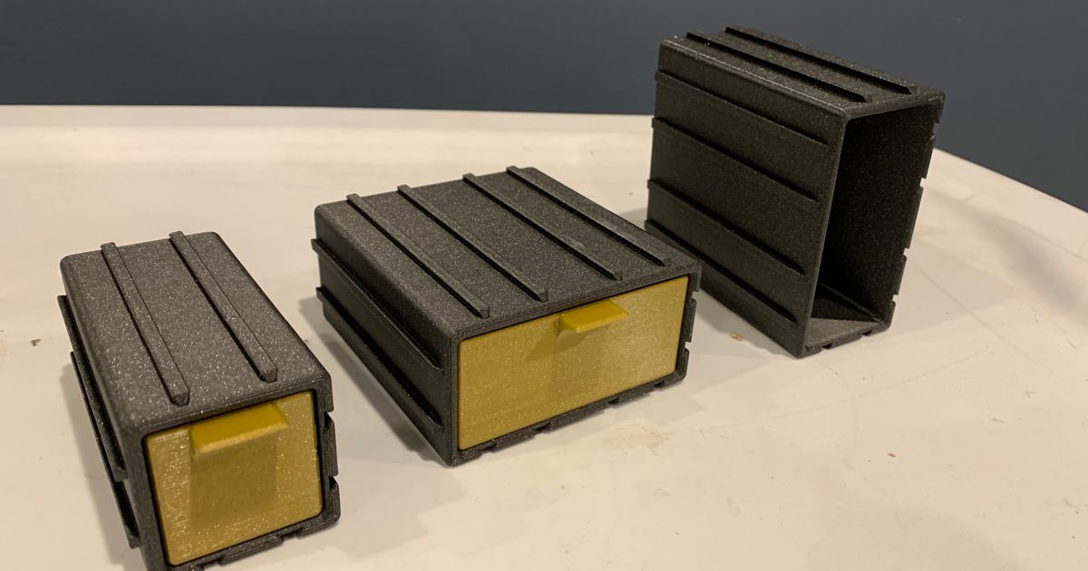 Modular Small Parts Split Drawers Remixed by camelCaseOnly - MakerWorld