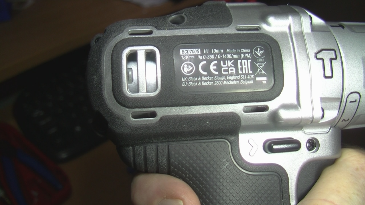 Black and Decker battery drill screwdriver bits holder. Model: BCD700S ...