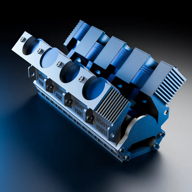 Single Piston Engine - Fully Printed Buildable Kit (With Printed ...