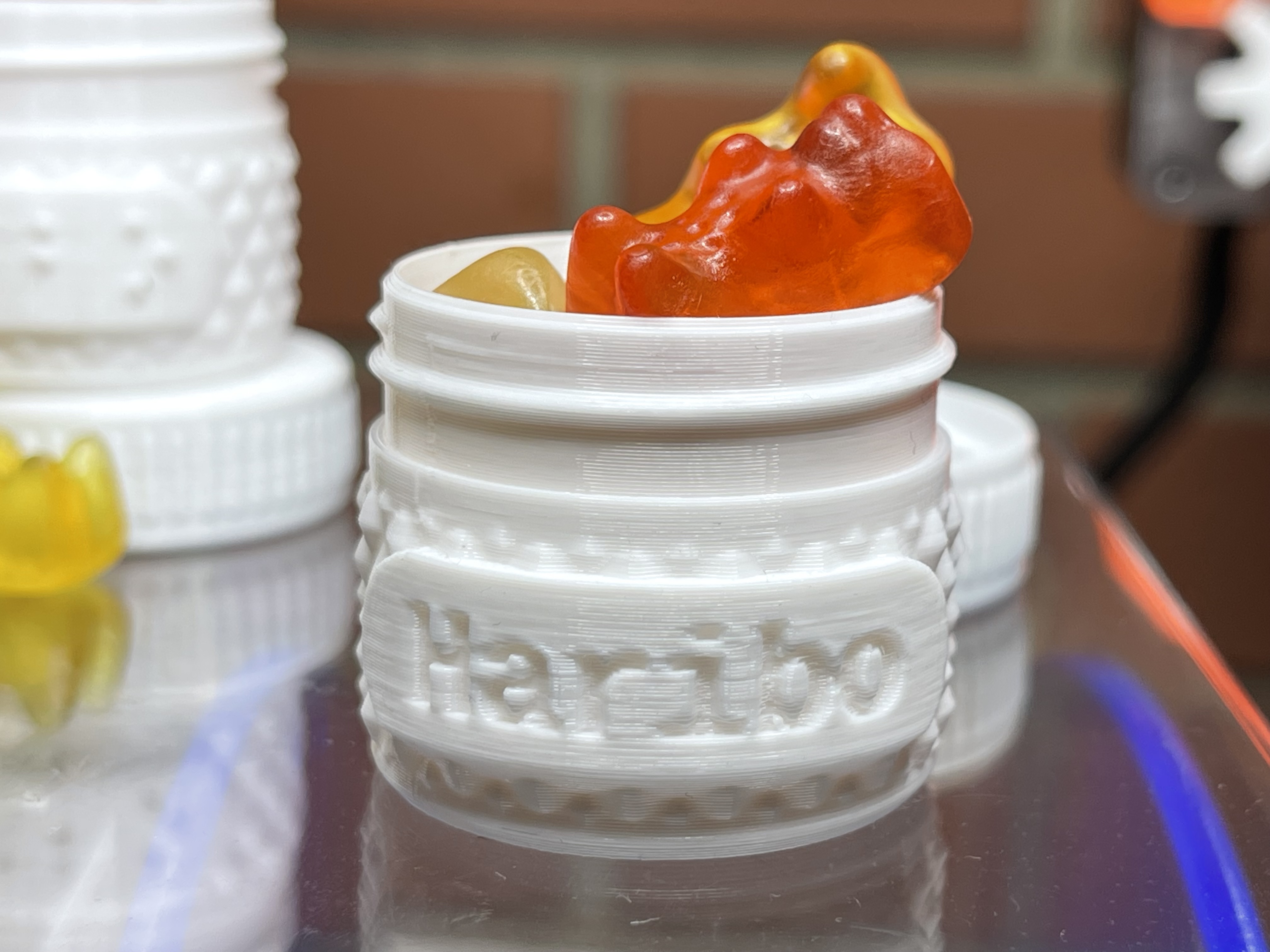 Screw top lid container optional label in text or braille and optional ...