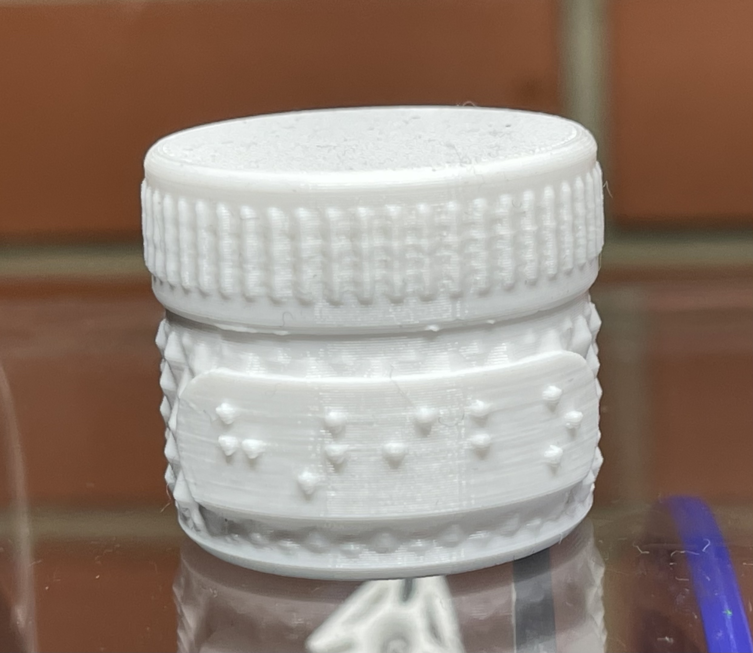 Screw top lid container optional label in text or braille and optional ...