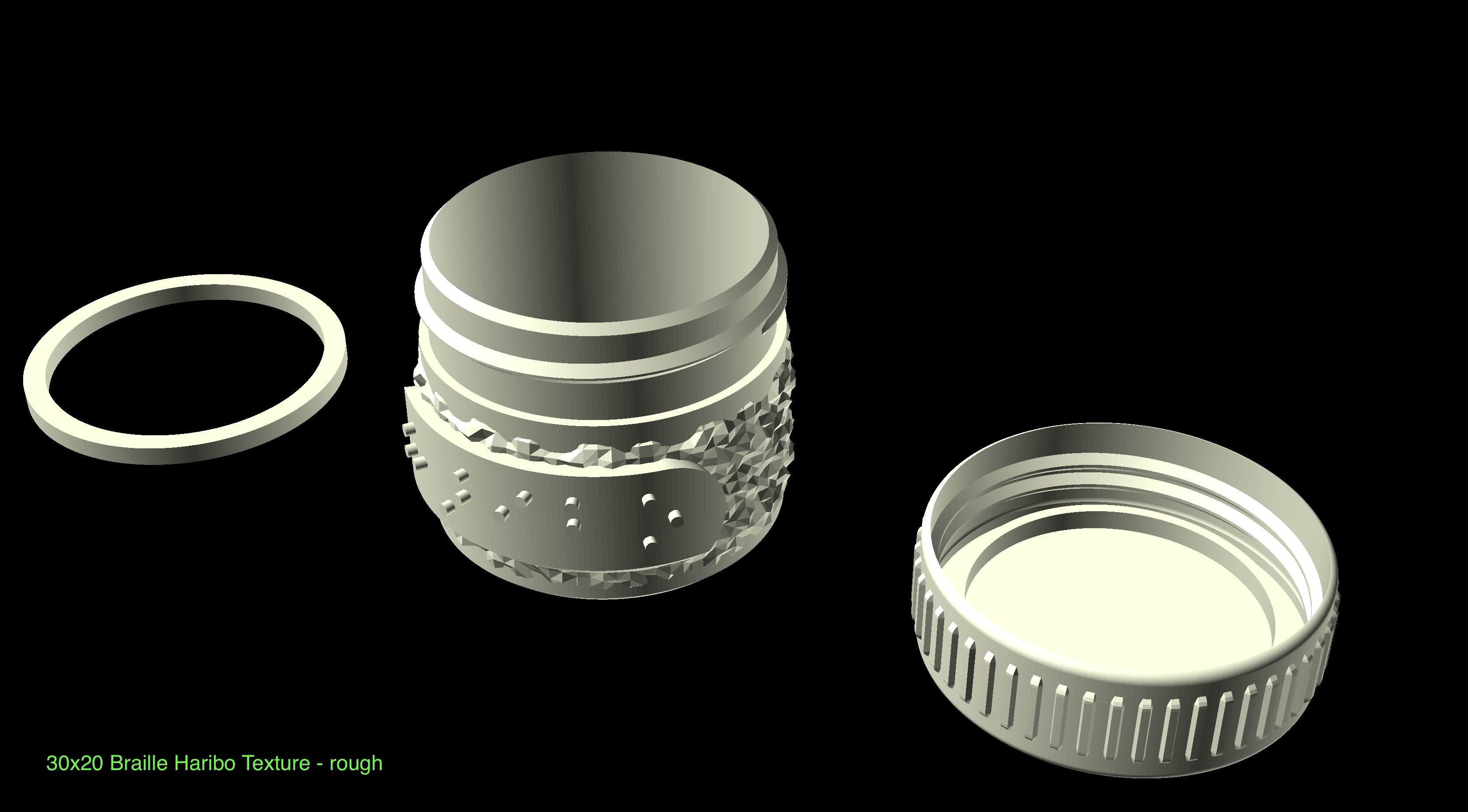 Screw top lid container optional label in text or braille and optional ...