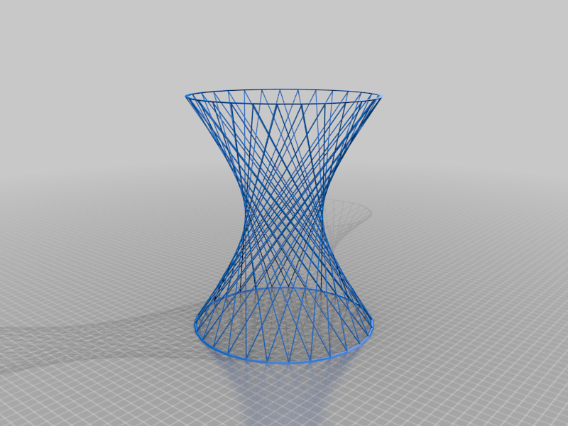 Big Fragile Hyperboloid by p1mrx | Download free STL model | Printables.com