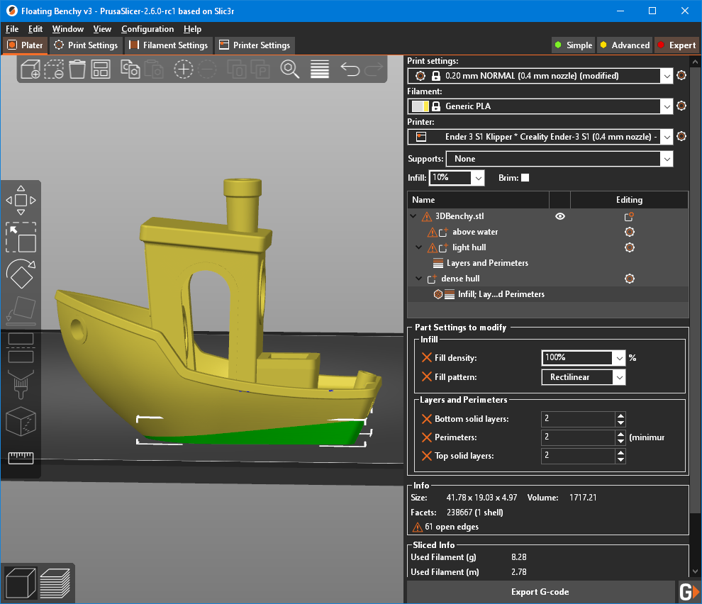 Floating Benchy (density hack) von p1mrx | Kostenloses STL-Modell ...