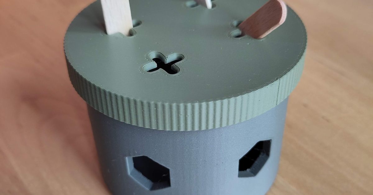 Popsicle stick drop box (lid) by timo | Download free STL model ...