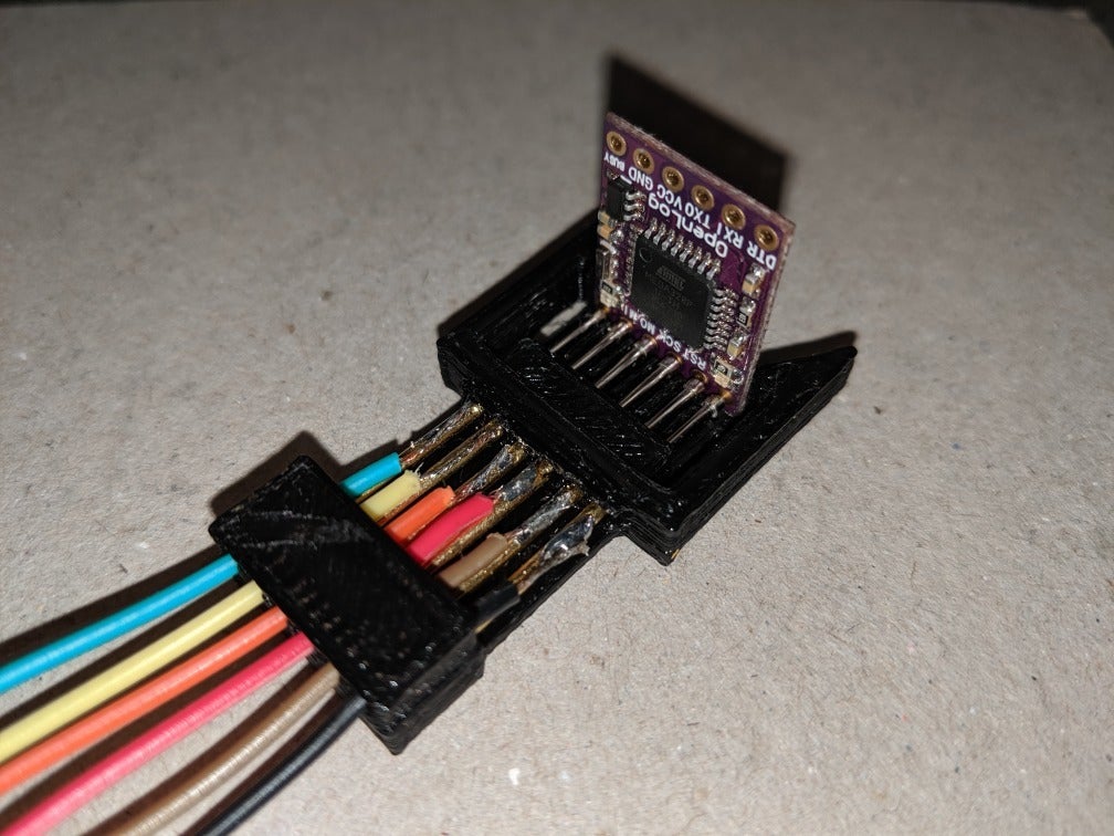 Edge Header Programmer Clip Via Probes (e.g. OpenLog Clone ...