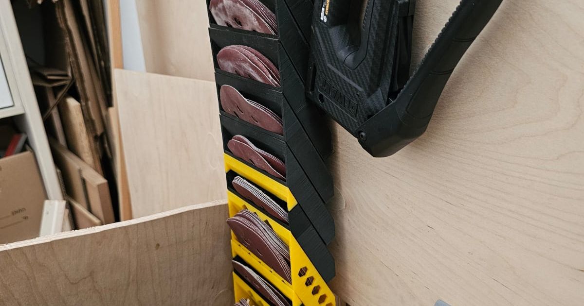 125mm sandpaper modular rack by niv | Download free STL model ...