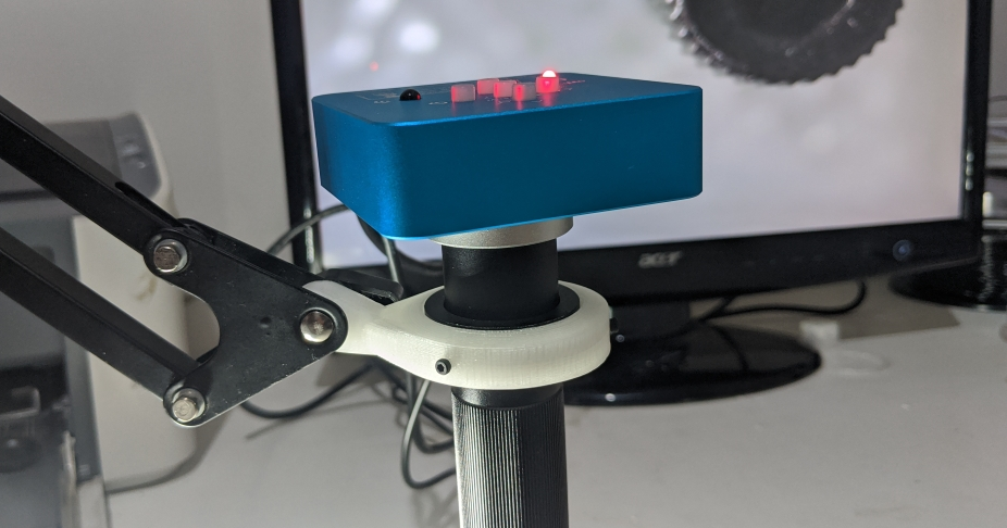 Microscope Camera Articulated Arm Adapter by mofosyne | Download free ...