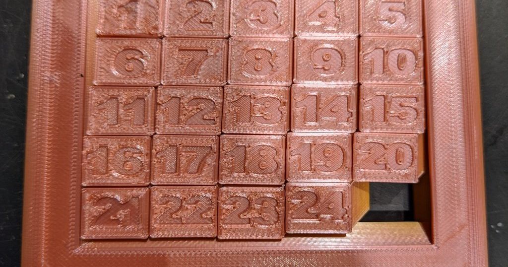 5x5 Slide Puzzle by PrometheusPrinting | Download free STL model ...