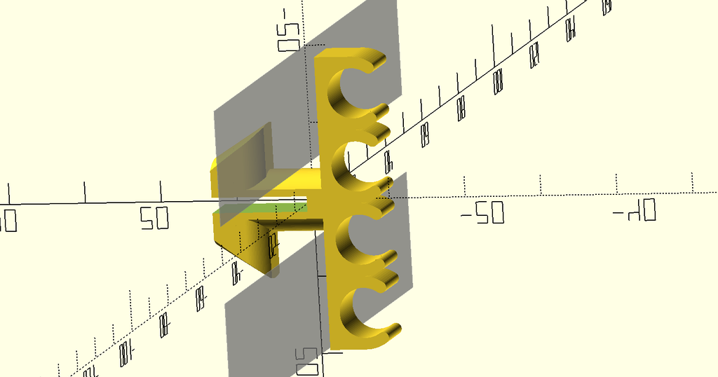 Parametric Cable Hooks For Tslot Mounting of ethernet cables (openscad ...