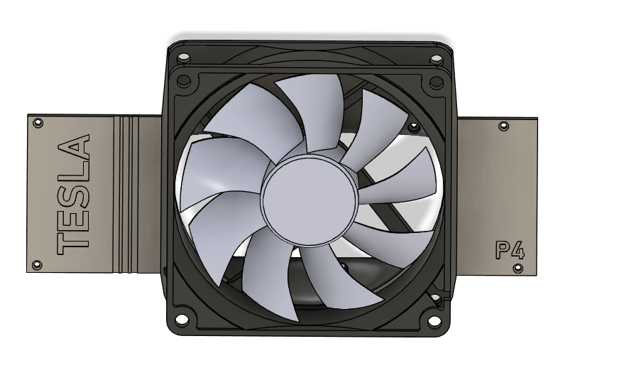 Tesla P4 Fan Mount by Brooks | Download free STL model | Printables.com