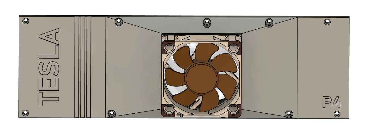 Tesla P4 Fan Mount by Brooks | Download free STL model | Printables.com