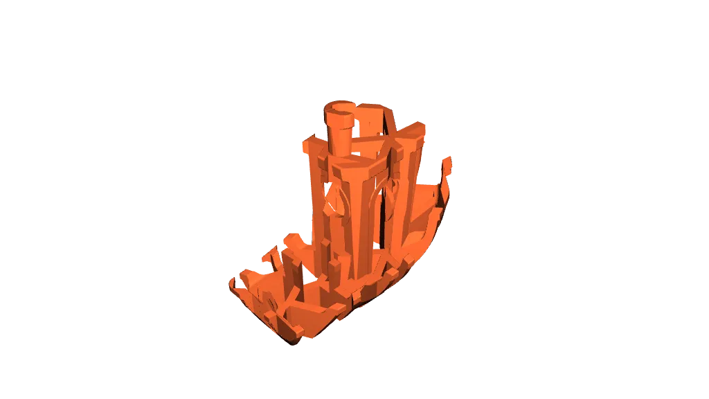 Voronoi"Broken Benchy" by jamie xu | Download free STL model | Printables.com