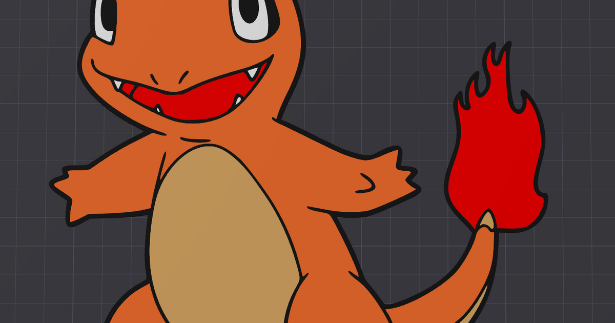 2D Charmander by A3d1089 | Download free STL model | Printables.com