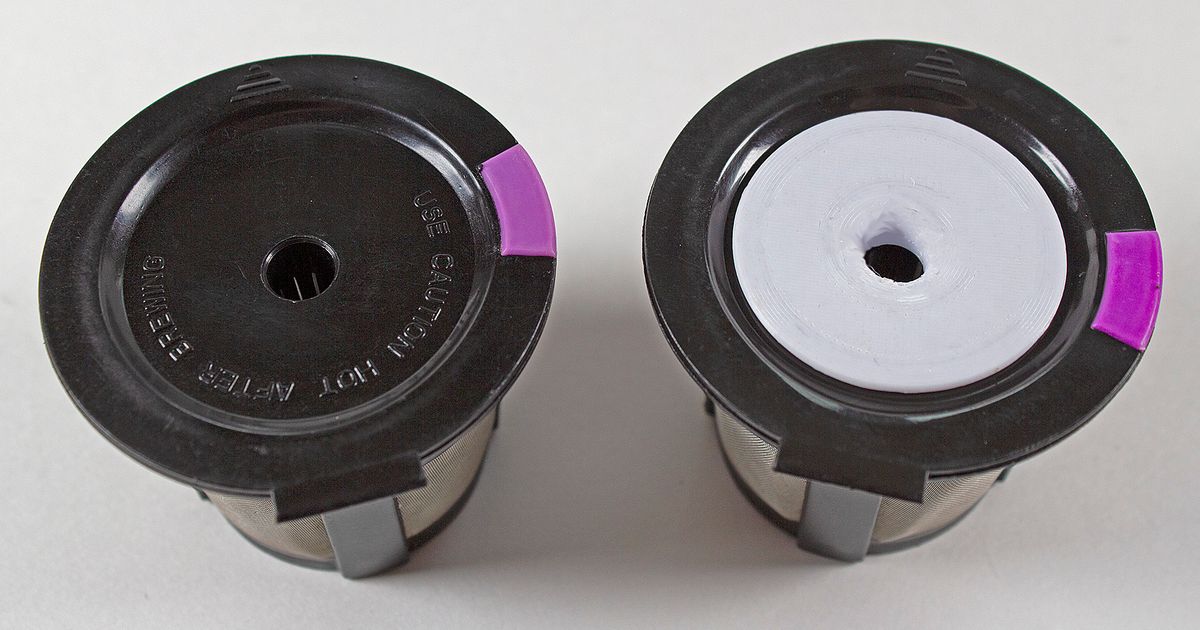 Refillable K-cup large hole adapter by RU's nephew | Download free STL ...