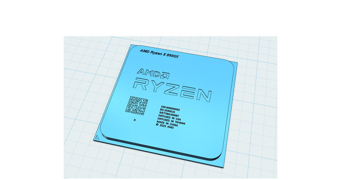 1:1 Ryzen 5 5600X CPU by dylanbrookes104 | Download free STL model ...
